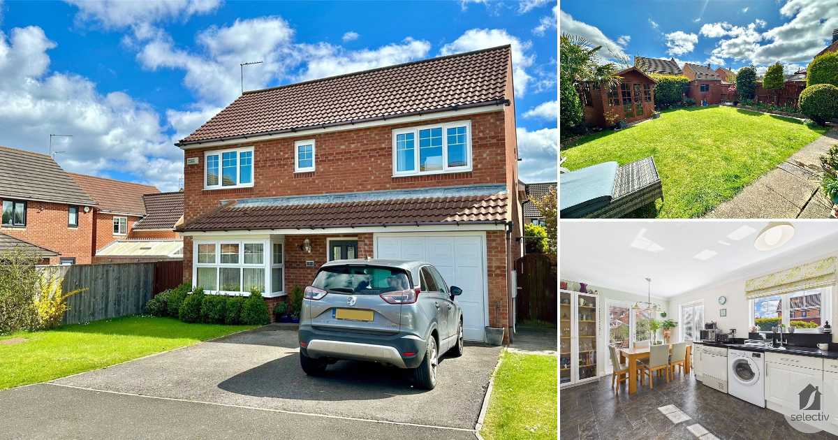 4 bed detached house for sale in Amberley Close, Redcar | Selectiv ...
